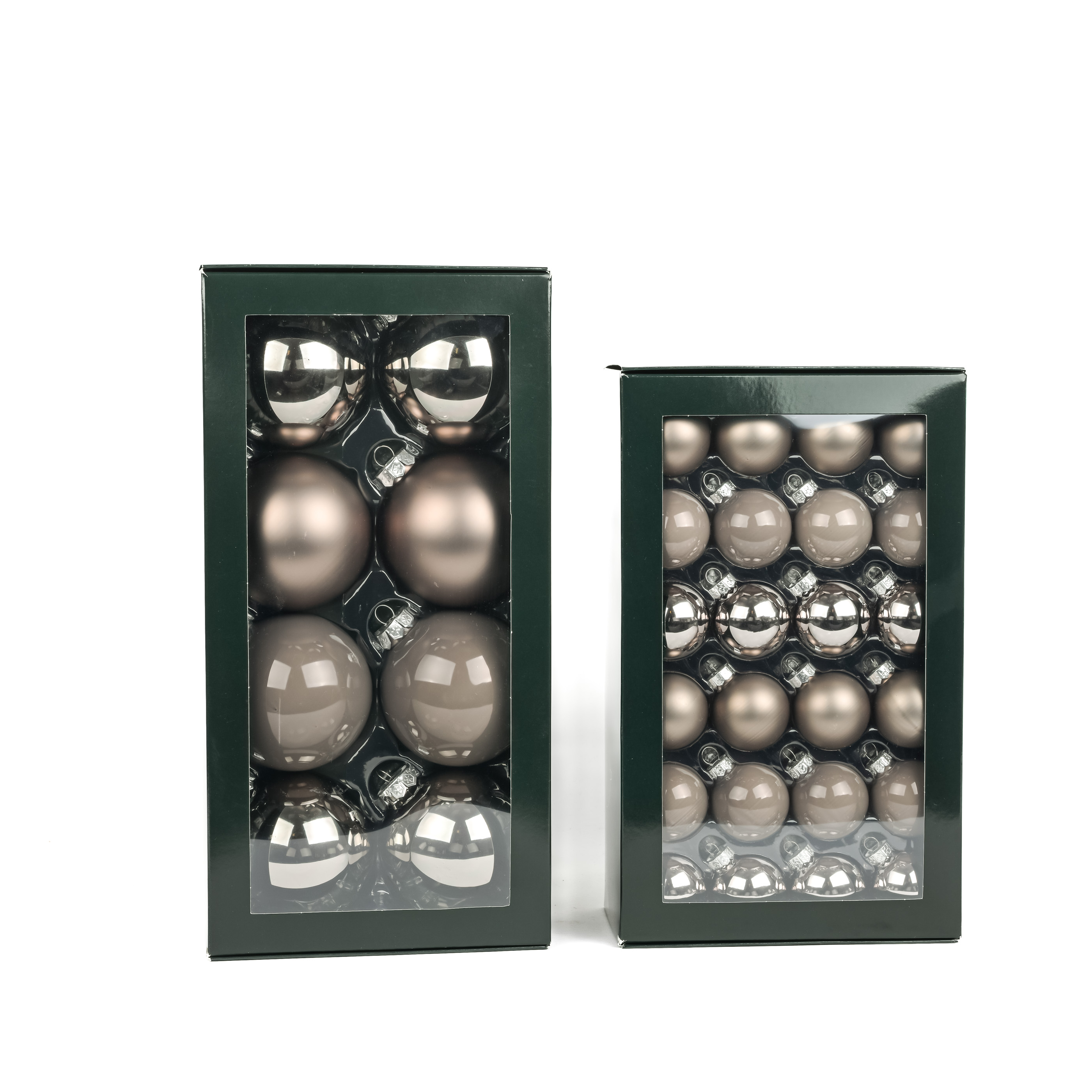 Glaskugeln, 40mm, Box/48 St. basalt | Weihnachtskugeln und Anhänger ...
