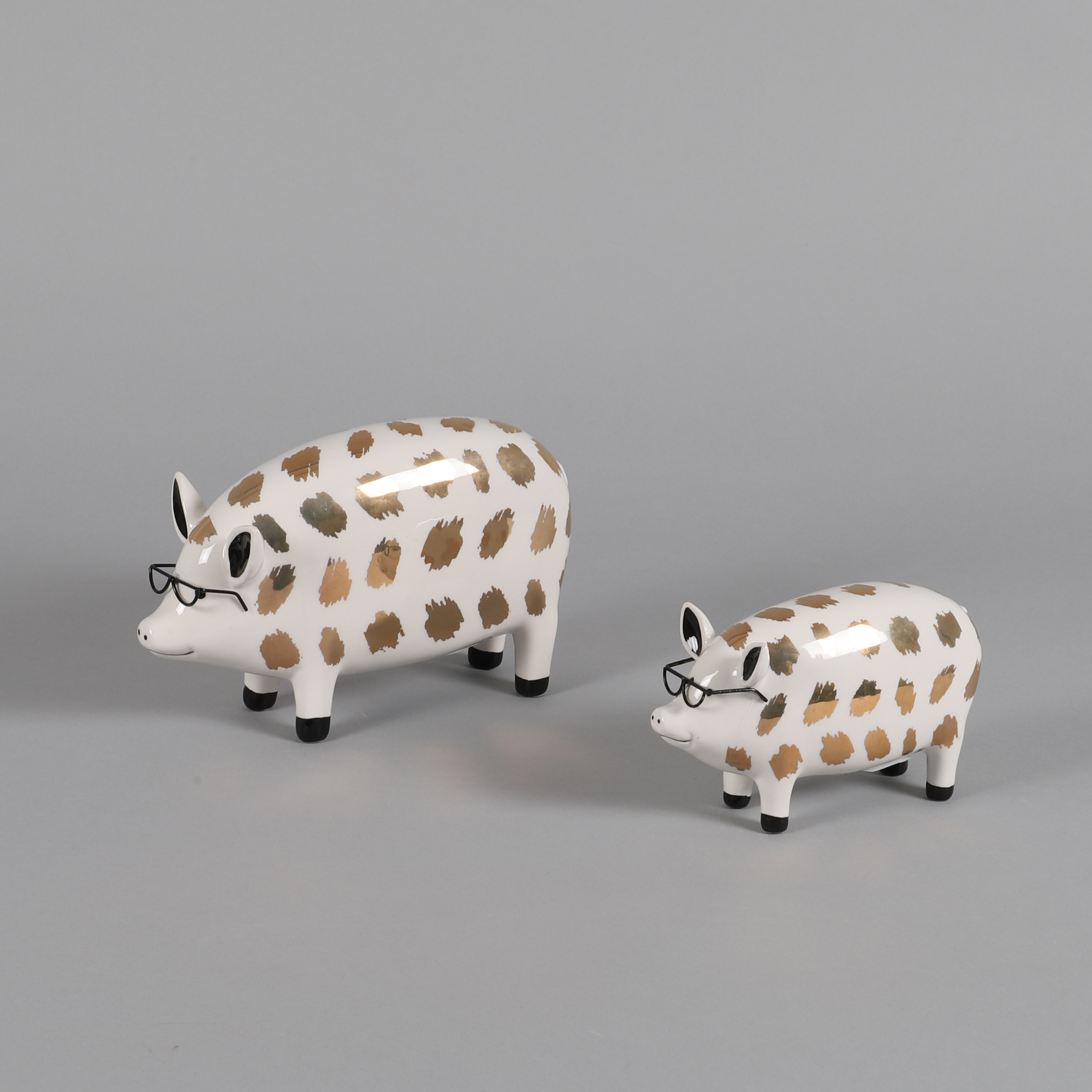 Keramik-Glücksschwein Quizzle mit Brille | Scheulen - Floristik, Deko ...